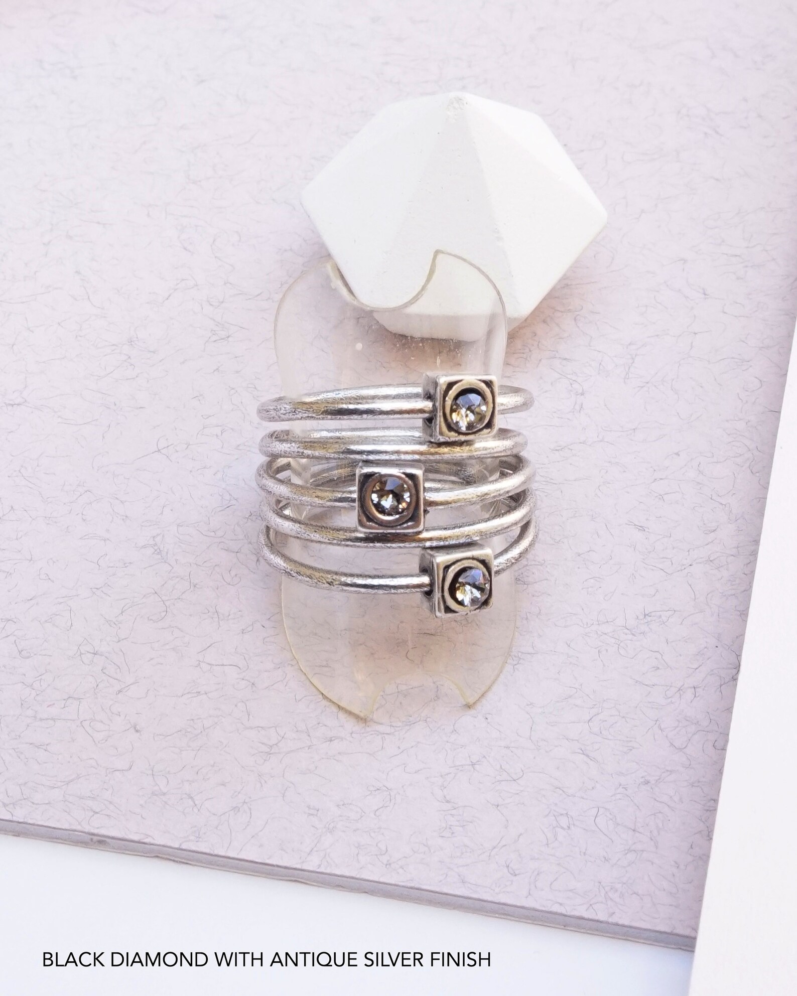 Crystal Ring Set Gold Stackable Rings Swarovski Rings for - Etsy