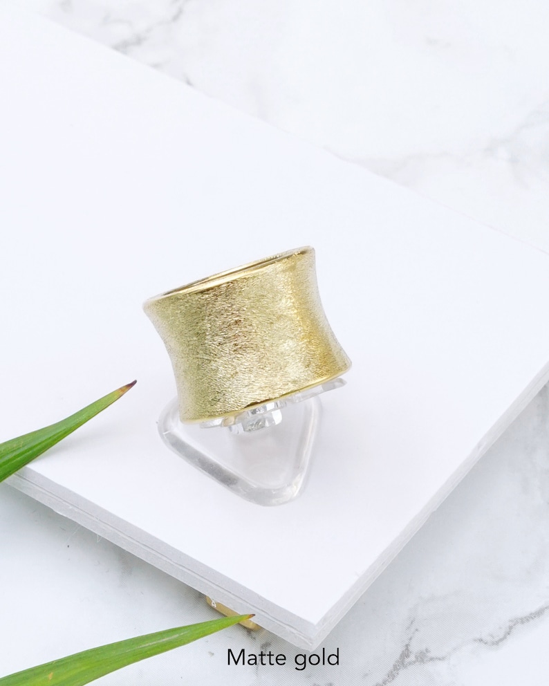 Wide Band Ring Thick Band Ring Gold Rings for Women Plain - Etsy