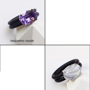 Dusty Blue Ring, Silicone Ring Band, Rubber Ring Band, Wide Rings ...