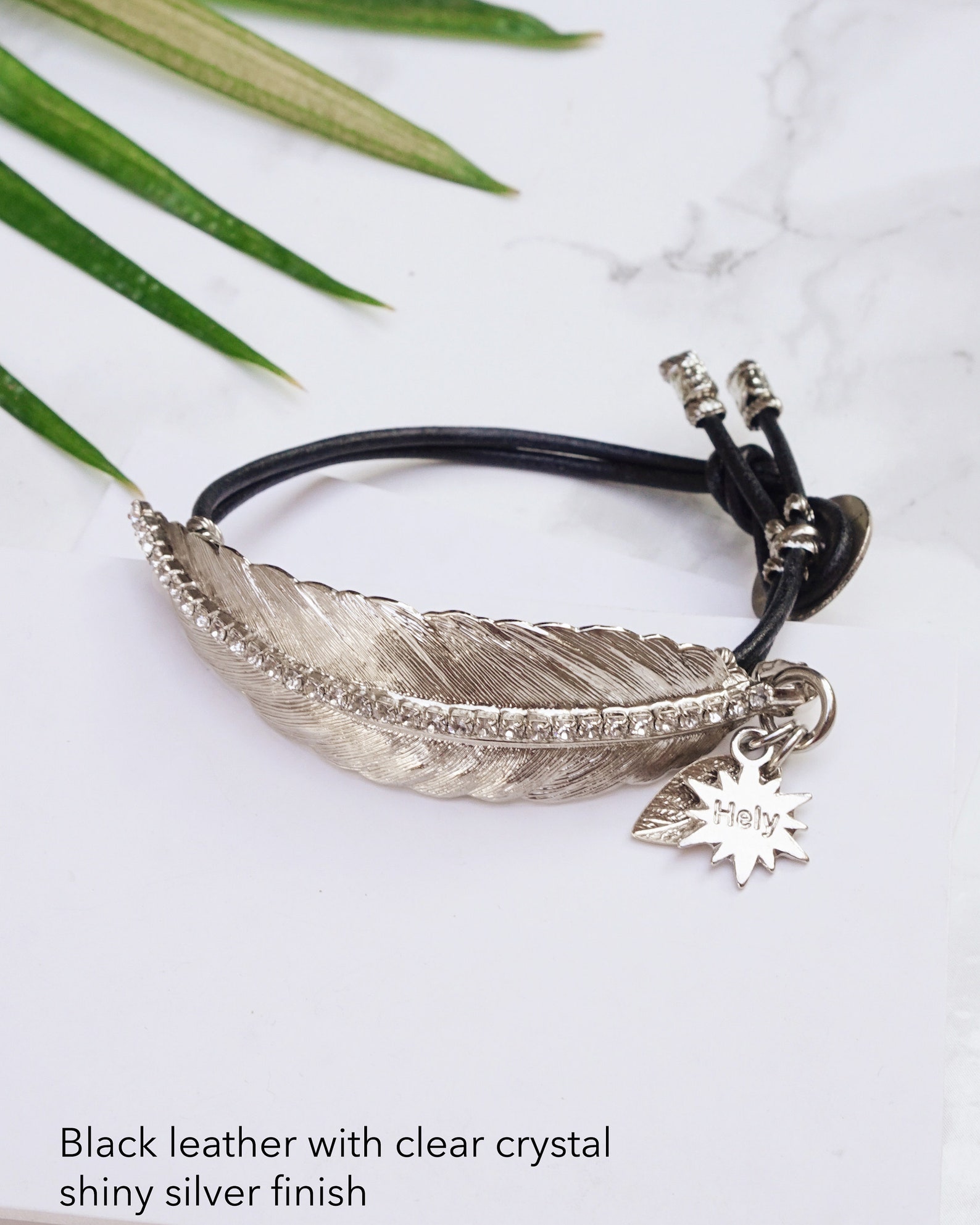 Unique Leather Bracelet, Leaf Bracelets for Women, Bracelet, Leather ...