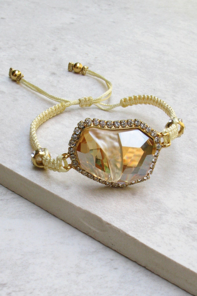 String Bracelets for Women Delicate Cord Bracelets Swarovski - Etsy