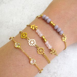 Mini Gemstone Bracelet, Tiny Bracelet, Dainty Gemstone Bracelet, Simple ...