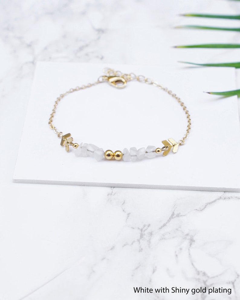 Mini Gemstone Bracelet, Tiny Bracelet, Dainty Gemstone Bracelet, Simple ...