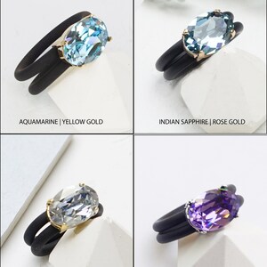 Silicone Rings With Stone, Rubber Ring Band, Blue Ring, Silicone ...