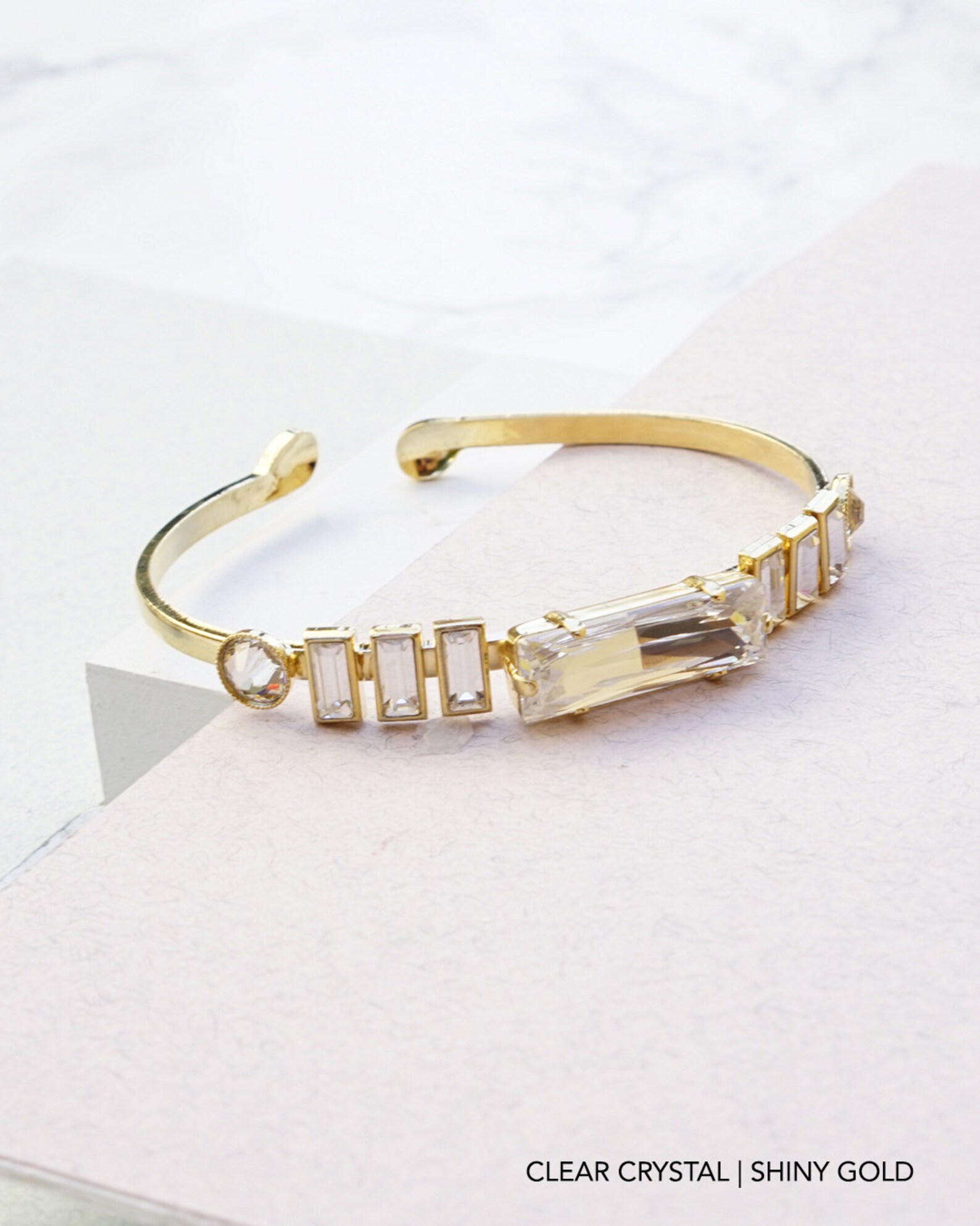 Silver Cuff for Women Chunky Cuff Bridal Crystal Cuff - Etsy