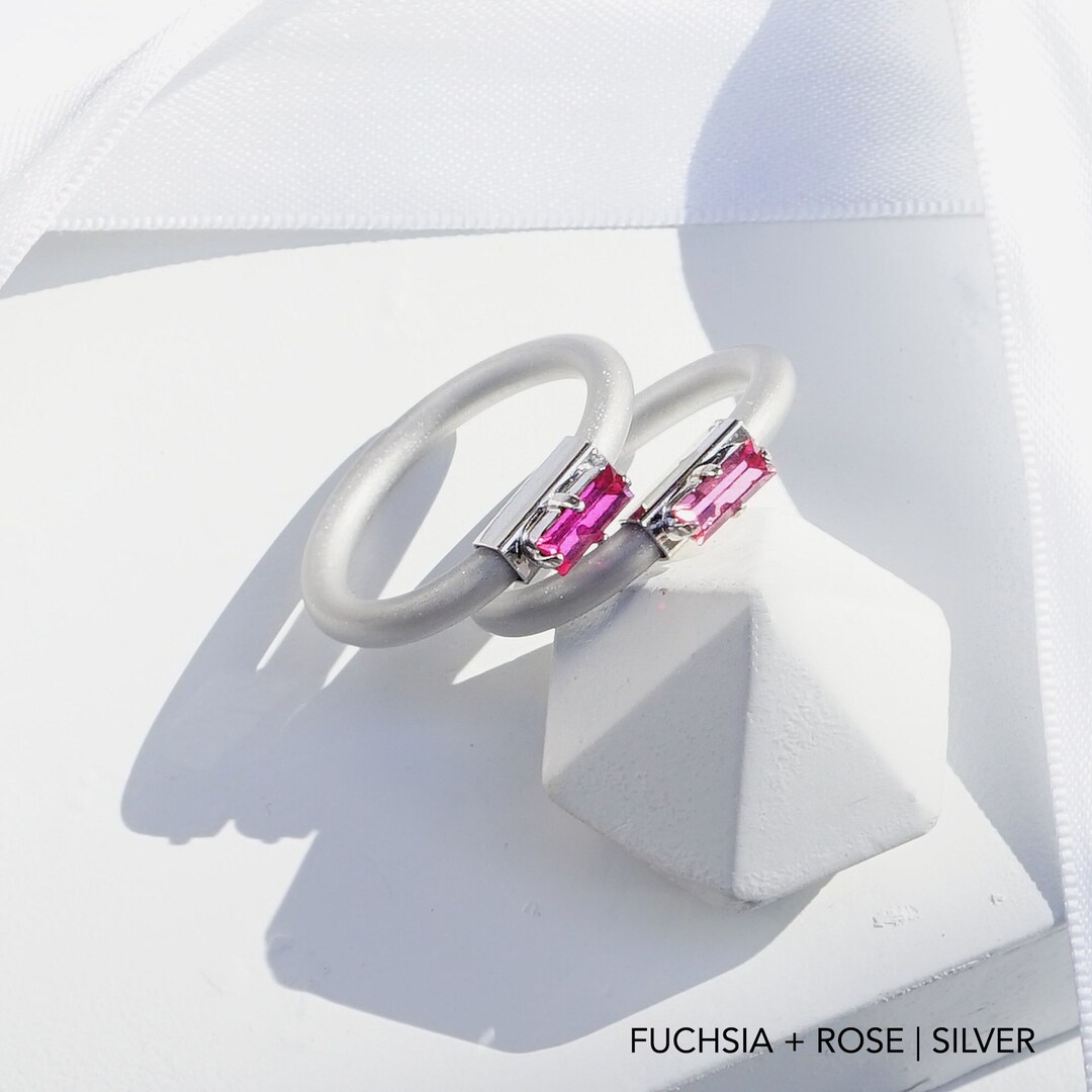 Pink Stone Ring, Silicone Ring, Stone, Rubber Rings, Fancy Silicone ...