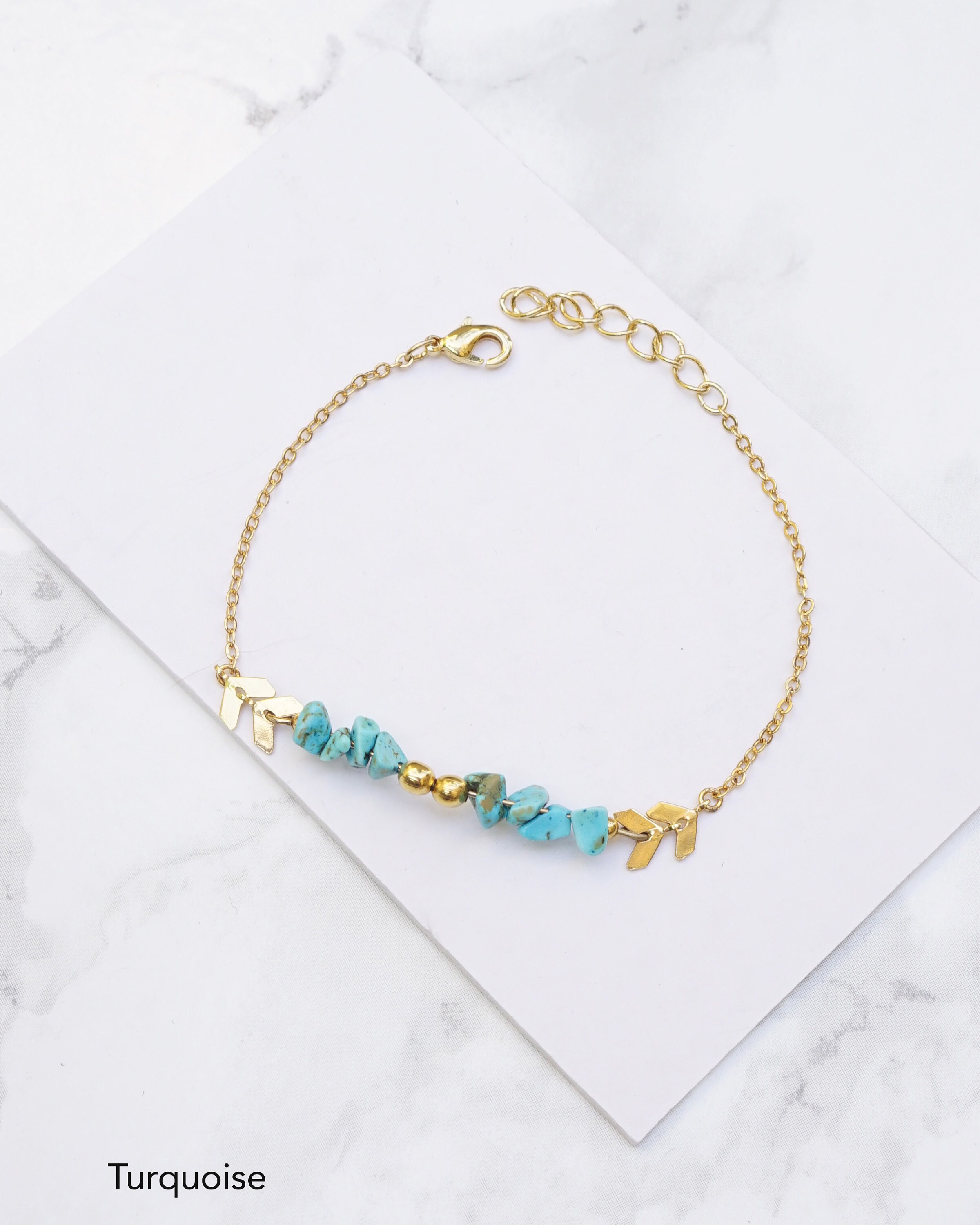 Mini Gemstone Bracelet, Tiny Bracelet, Dainty Gemstone Bracelet, Simple ...
