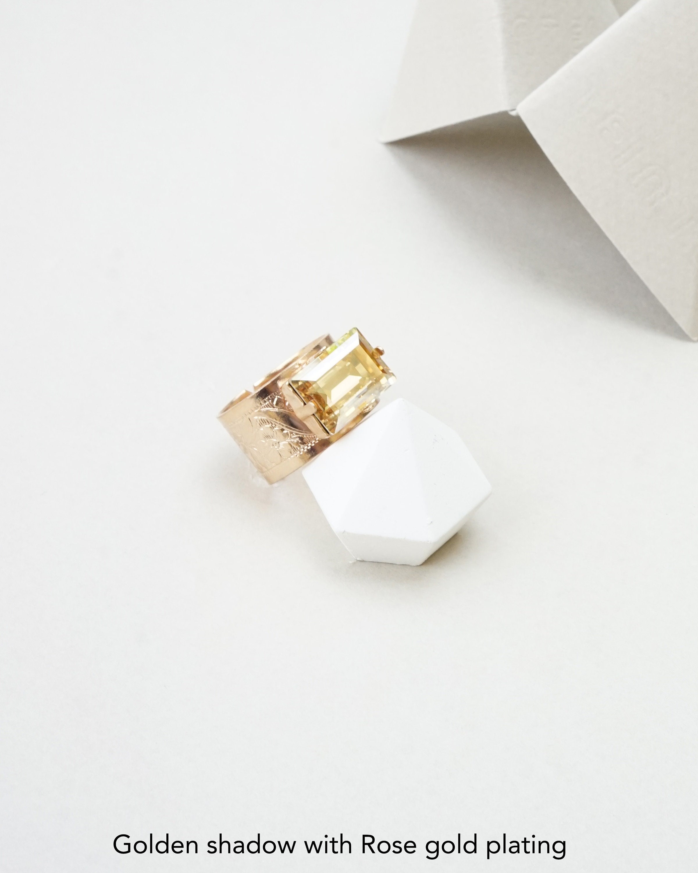 Large Rings for Women, Thick Wide Silver Ring Band, Emerald Cut Ring ...