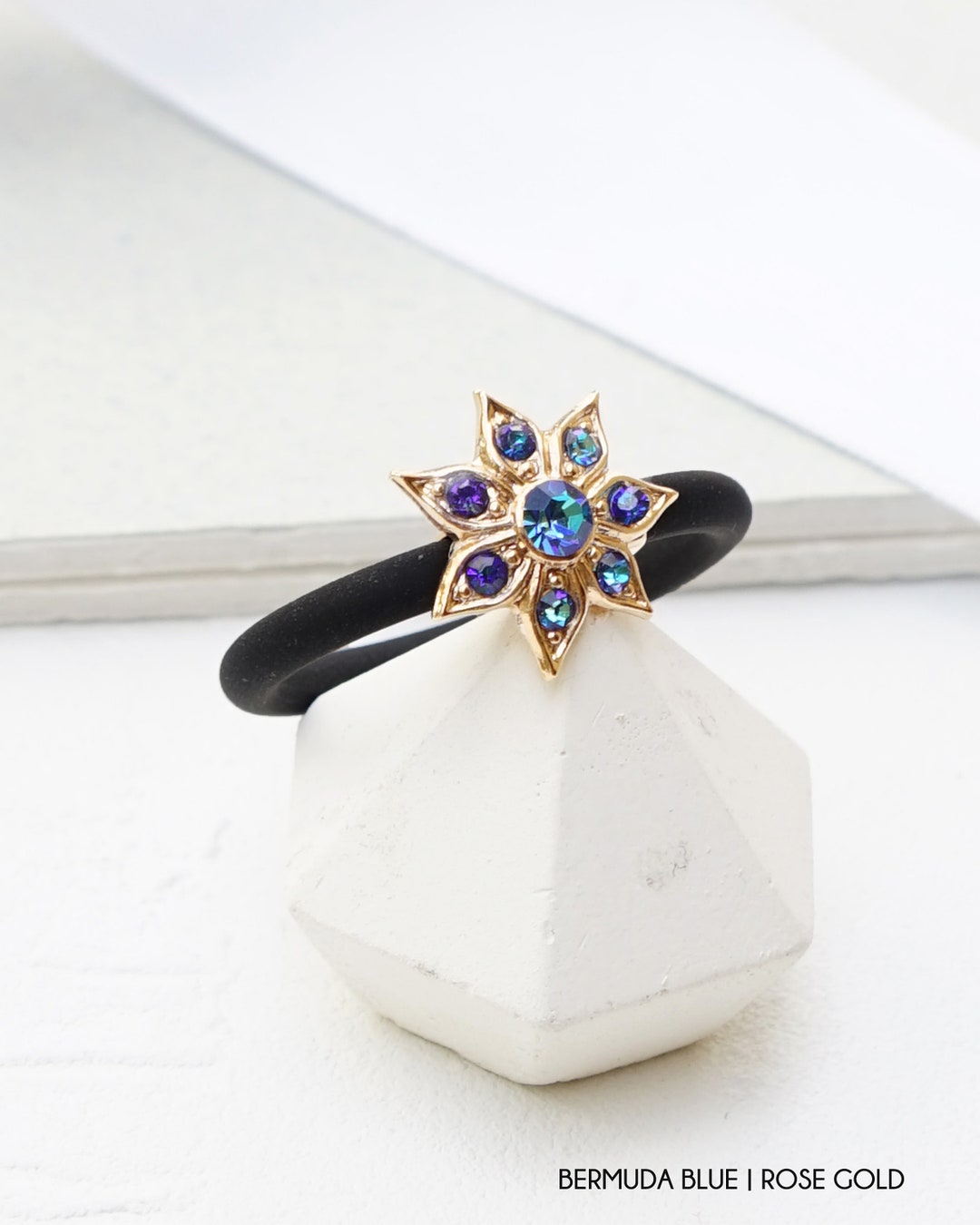 Blue Silicone Ring Women, Unique Rubber Ring, Wedding Silicone Ring ...