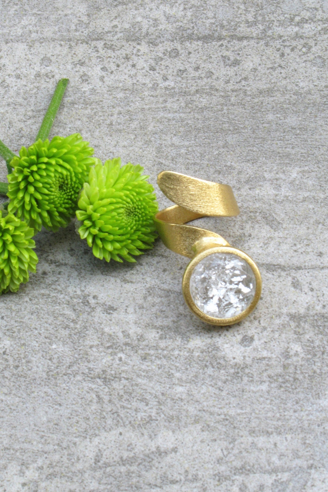Clear Crystal Ring, Spiral Ring, Statement Rings, Gold Chunky Rings ...