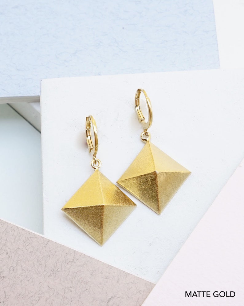 Gold Geometric Earrings for Women Modern Jewelry for Women - Etsy