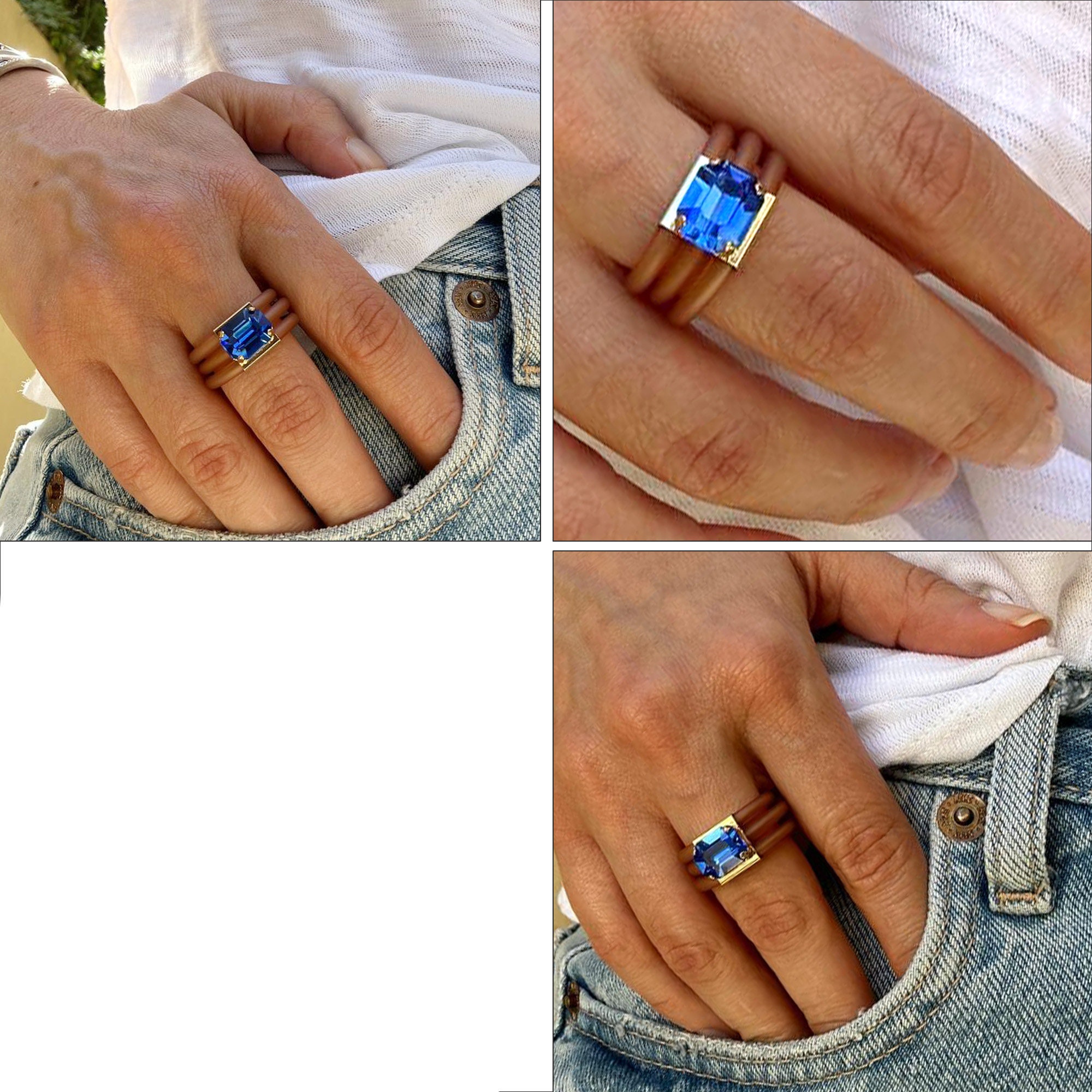 Silicone Rings Women, Rubber Band, Stone Ring, Wide Ring, Rubber Ring ...