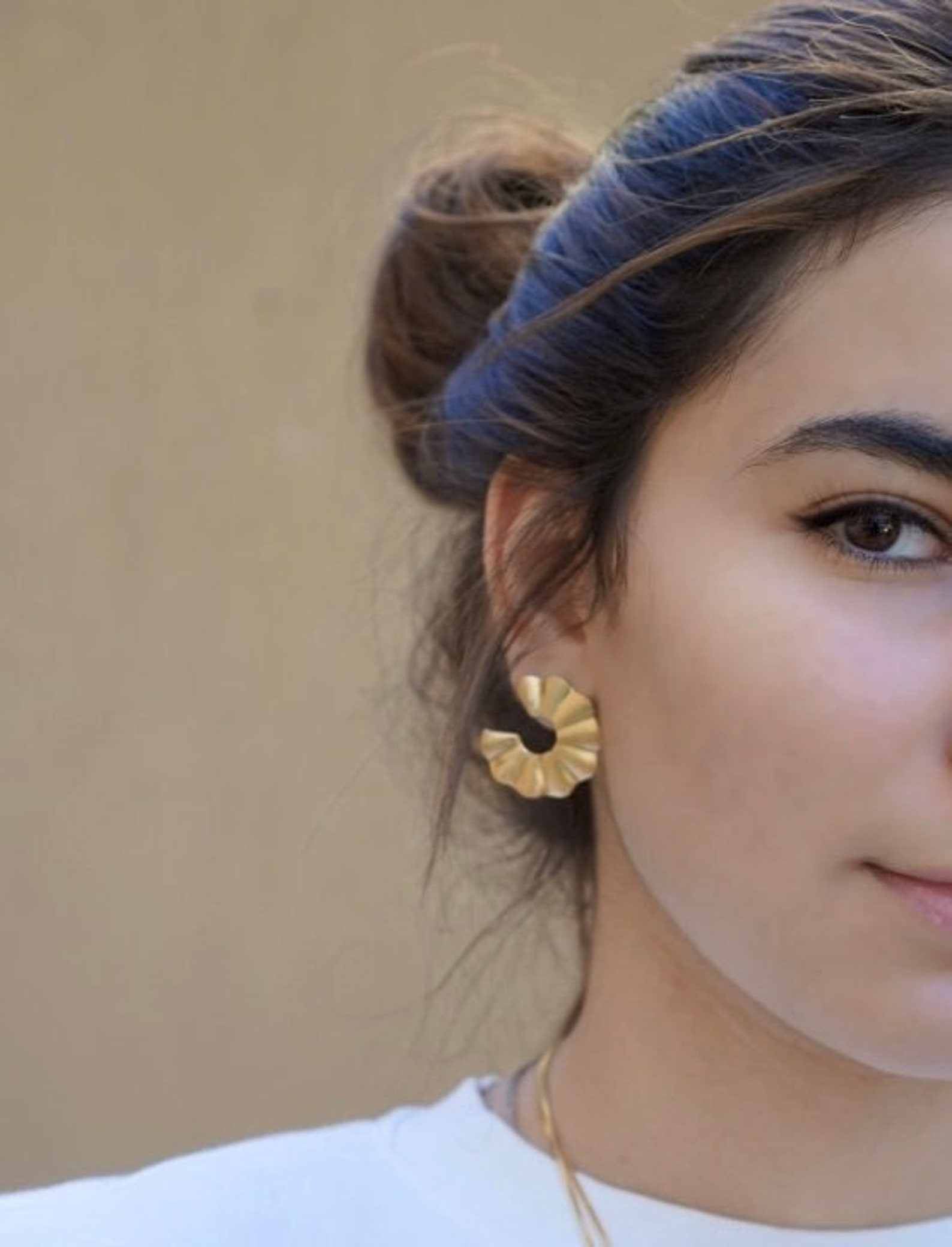 Gold Modern Earrings Gold Earrings Women Minimalist Earrings - Etsy