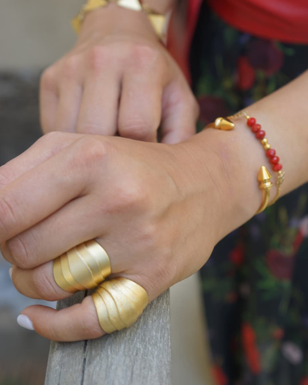 Chunky Ring for Women, Wide Gold Ring, Wide Band Ring, Statement Ring ...