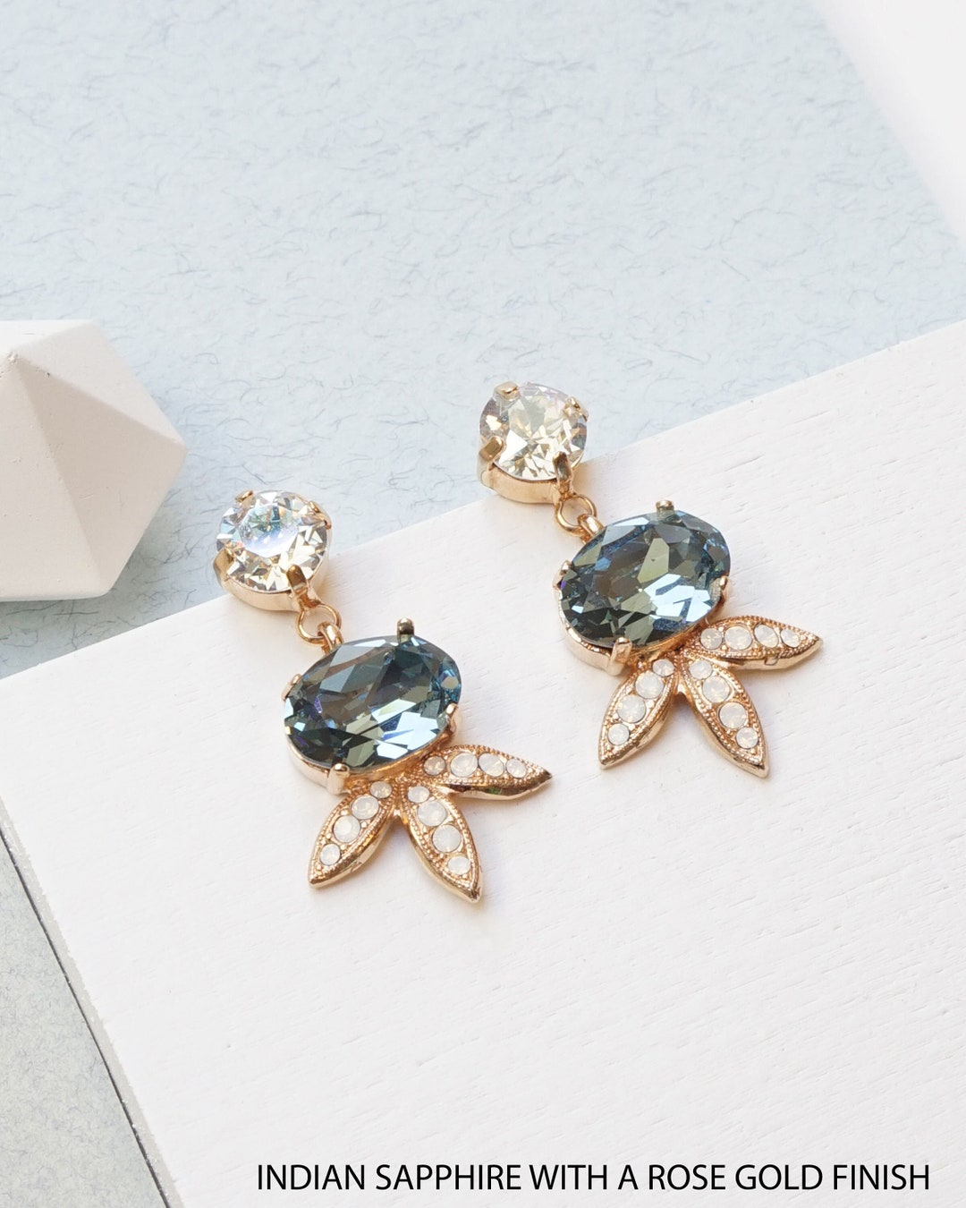 Blue Stone Earrings, Jewelry, Wedding Earrings for Bride, Blue Stone ...