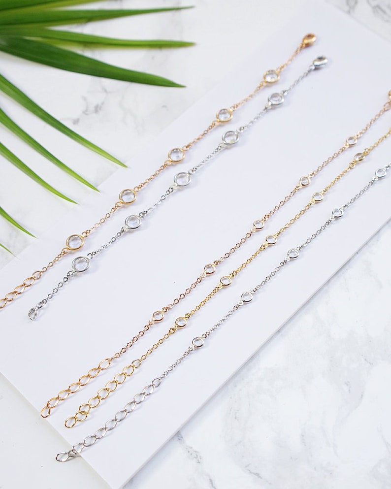 Minimal Bracelet for Women Dainty Bracelet Mini Crystal - Etsy