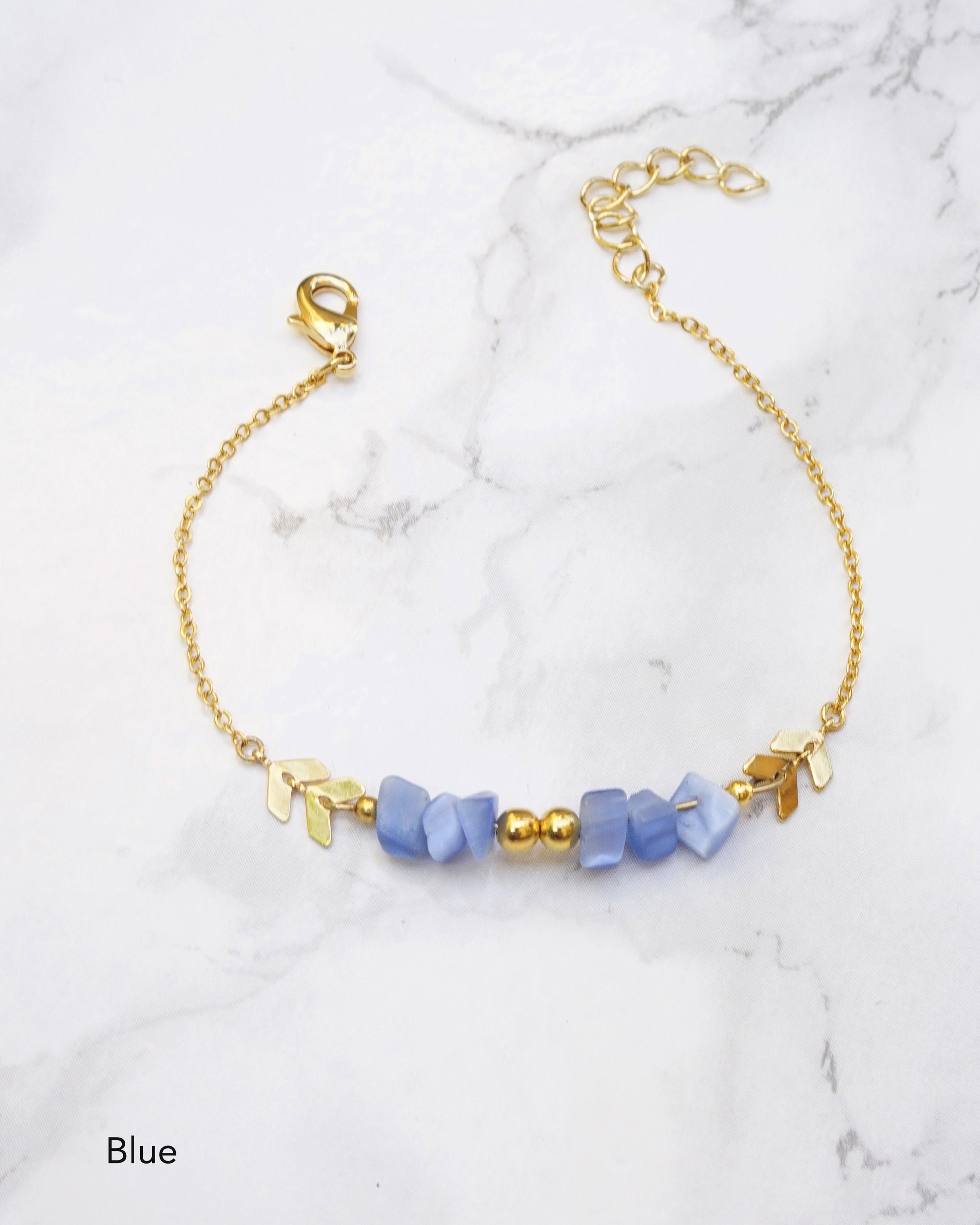 Mini Gemstone Bracelet, Tiny Bracelet, Dainty Gemstone Bracelet, Simple ...