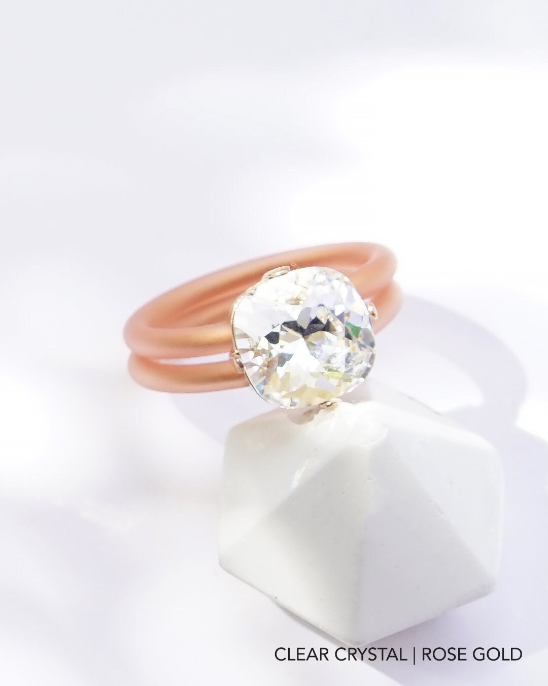 Clear Stone Ring, Silicone Ring Band, Rubber Band, Silicone Engagement ...