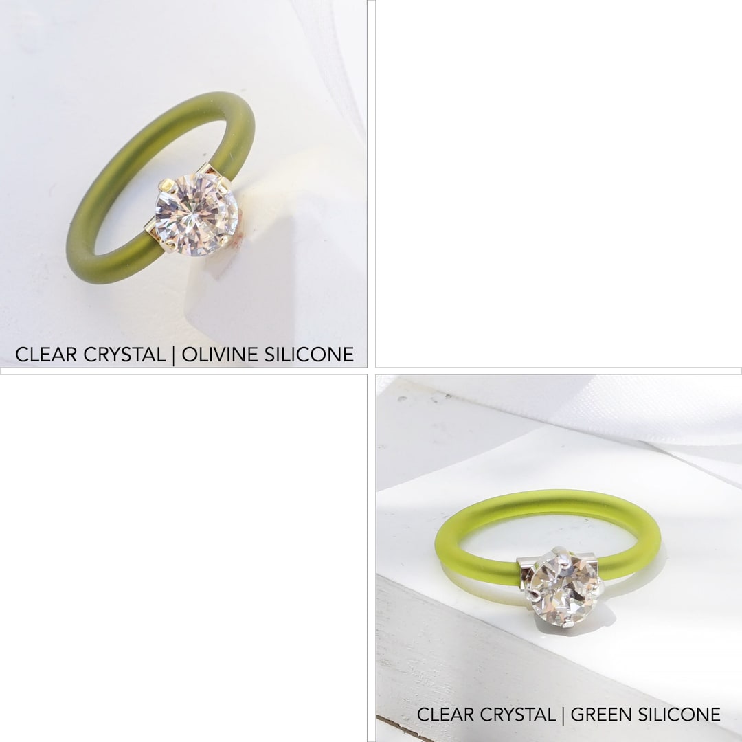 Silicone Rings for Women, Rubber Ring, Clear Ring, Silicone Engagement ...
