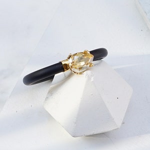 Silicone Rings for Women, Silicone Ring With Stone, Black Silicone Ring ...