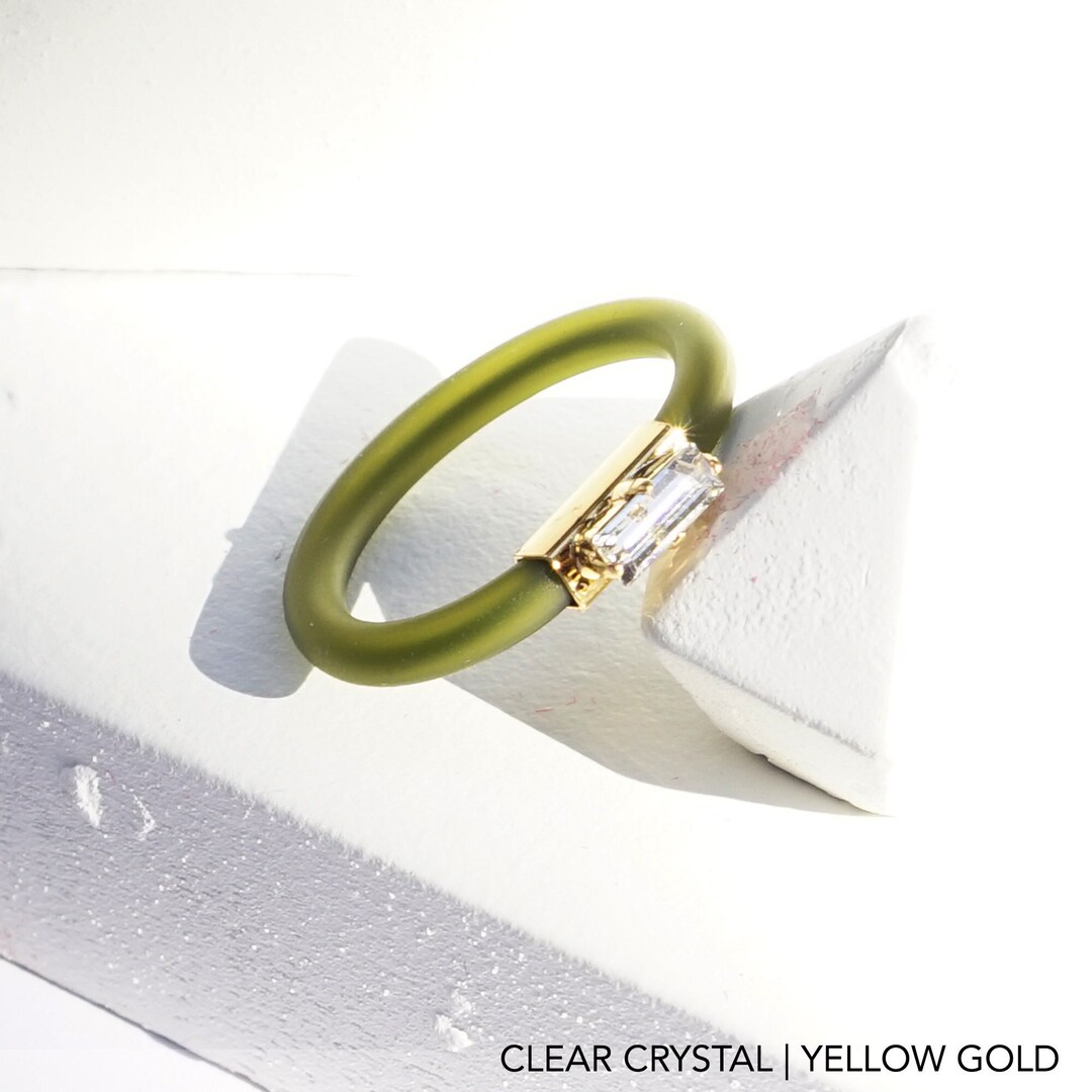 Clear Crystal Ring, Silicone Rings Women, Engagement, Rubber Ring Band ...