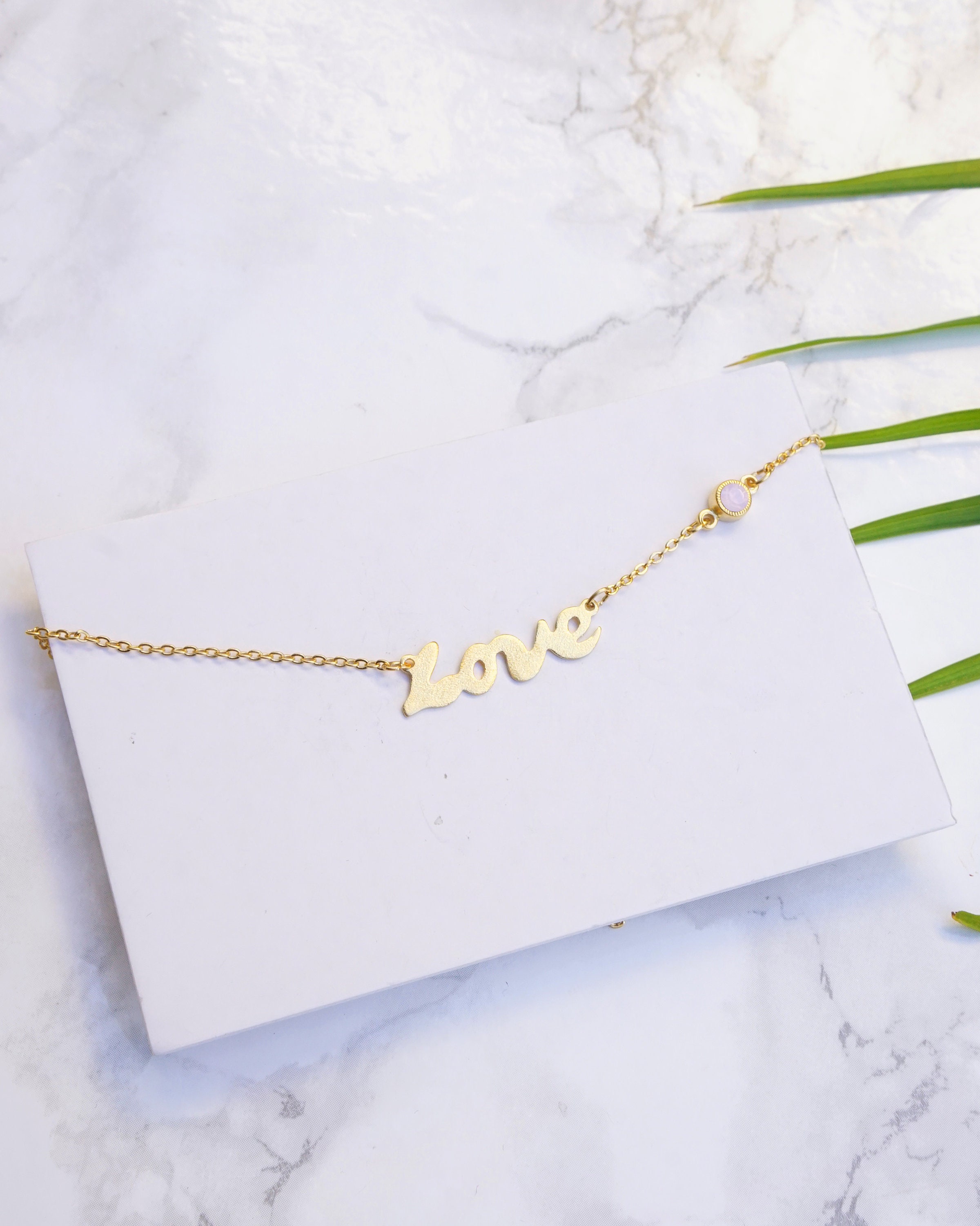 Love Word Dainty Necklace Love Symbol Necklace Script Love | Etsy