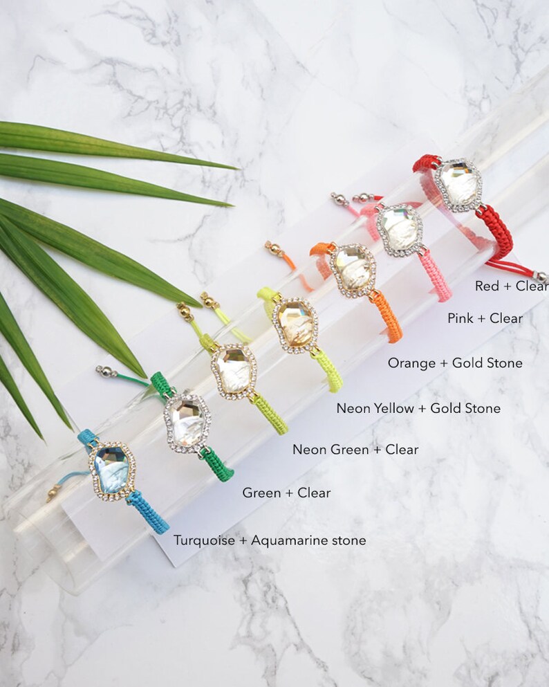 String Bracelets for Women Delicate Cord Bracelets Swarovski - Etsy