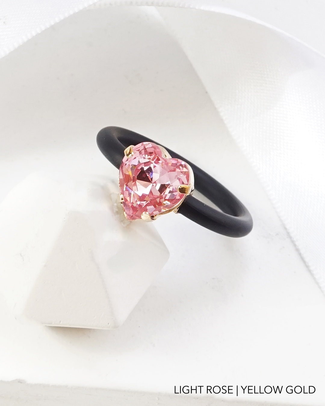 Silicone Engagement Ring, Silicone Rings, Rubber Ring, Pink Heart Rings ...