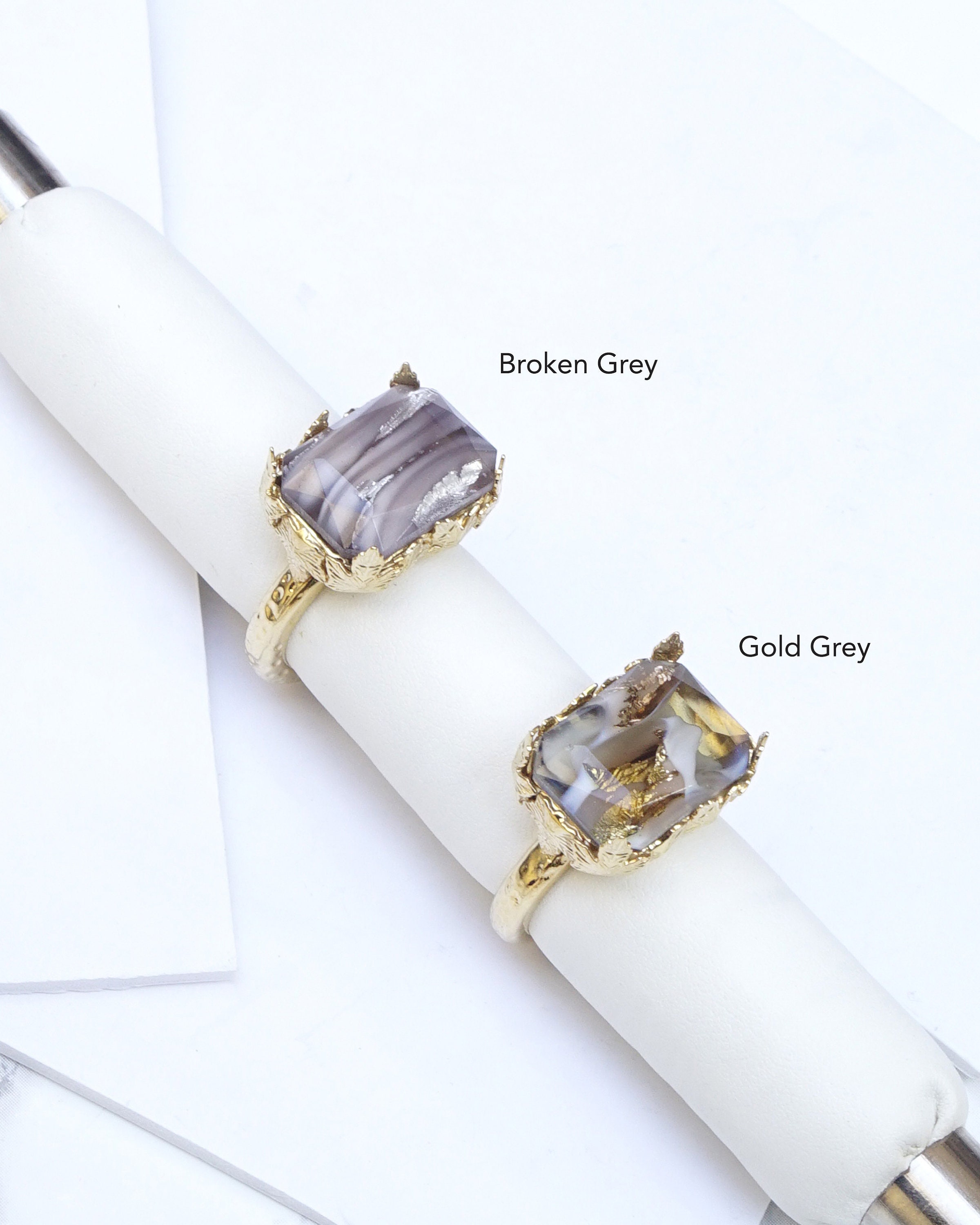 Blue Rings for Women Blue Stone Rings Octagon Stone Ring | Etsy