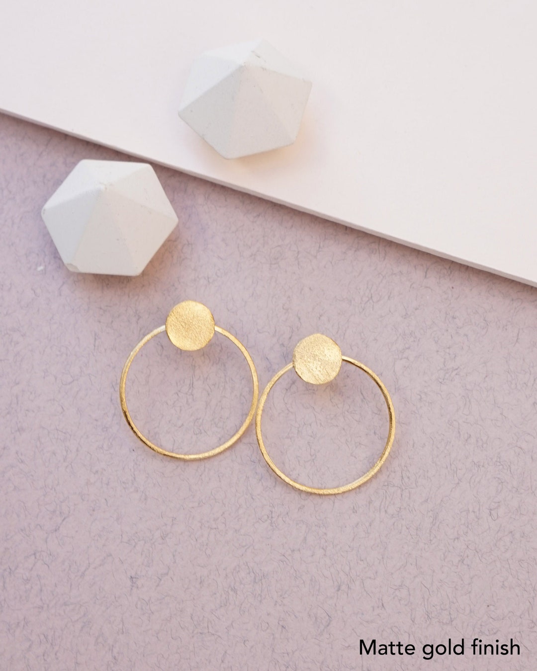Gold Modern Earrings, Gold Dangle Earrings, Minimalist Earrings Gold ...