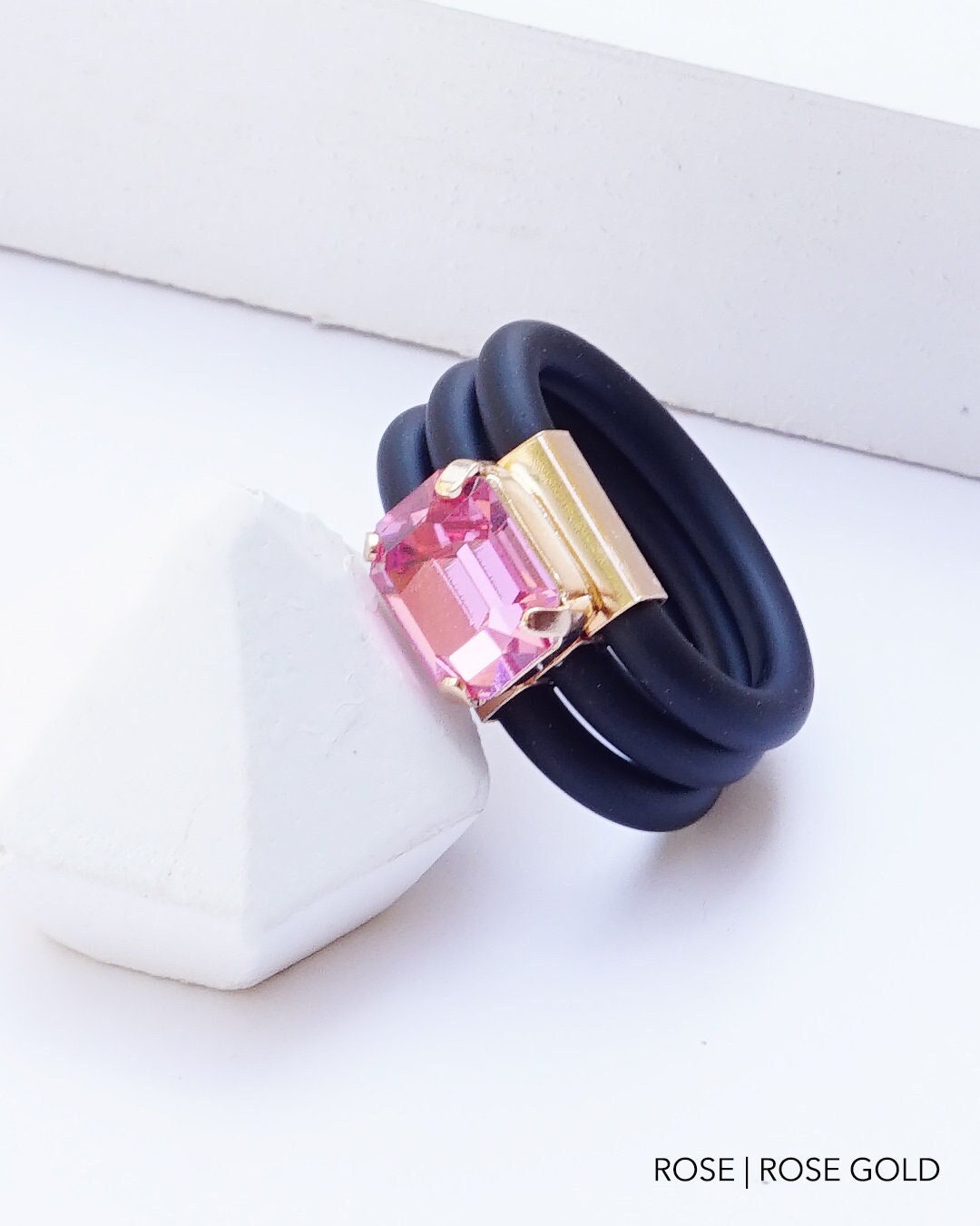 Silicone Rings Women, Rubber Band, Stone Ring, Wide Ring, Rubber Ring ...