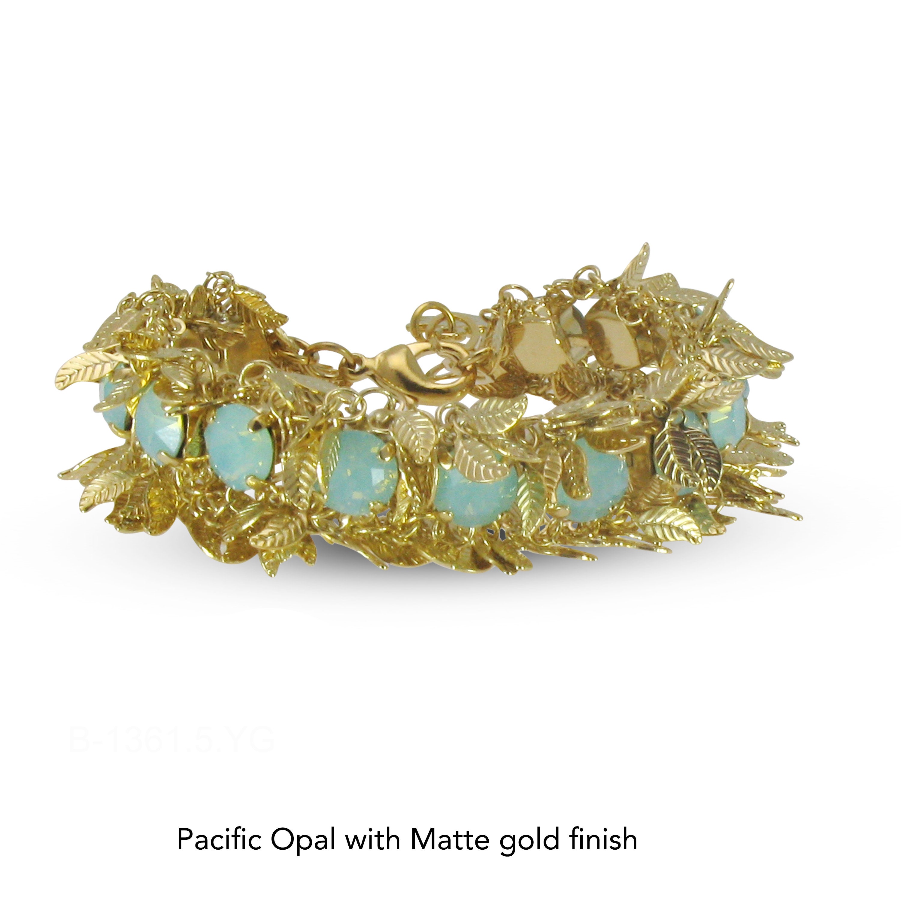 Blue Bracelet For Women Chunky Bracelet Dusty Blue Swarovski | Etsy