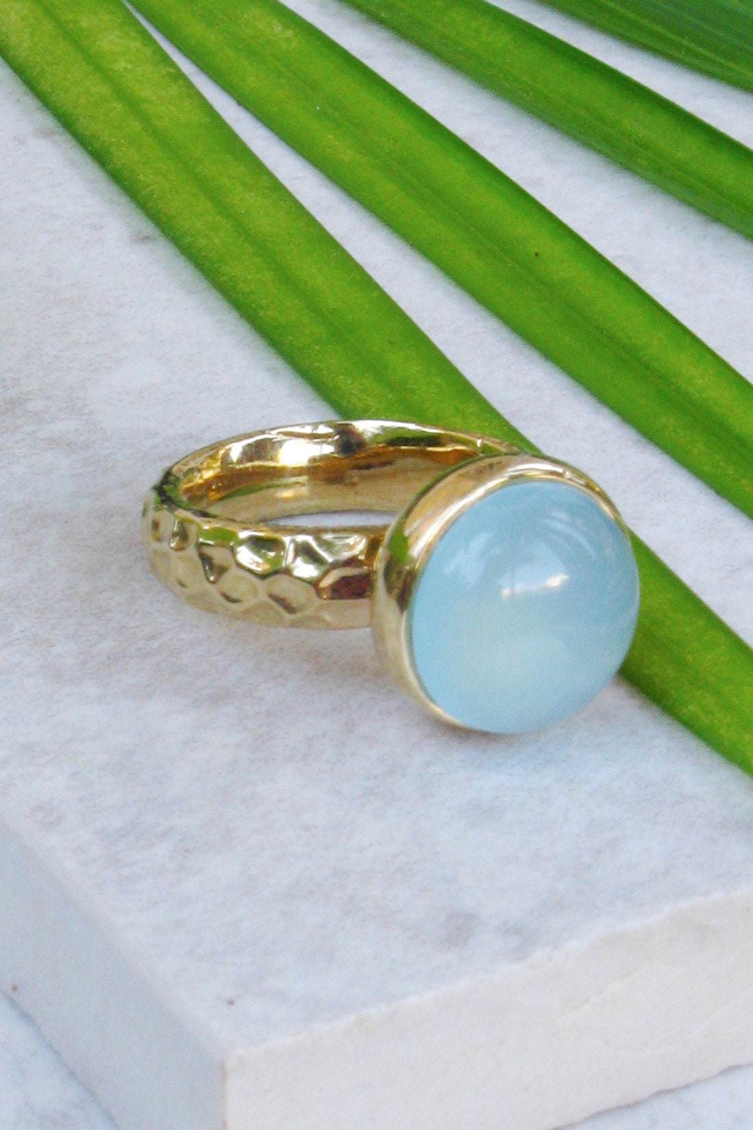 Aqua Chalcedony Ring Aqua Opal Ring Aqua Rings Aquamarine - Etsy