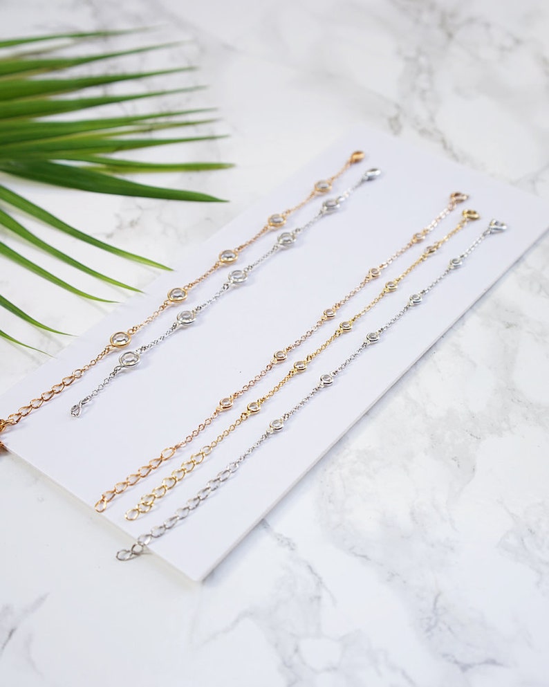 Minimal Bracelet for Women Dainty Bracelet Mini Crystal - Etsy