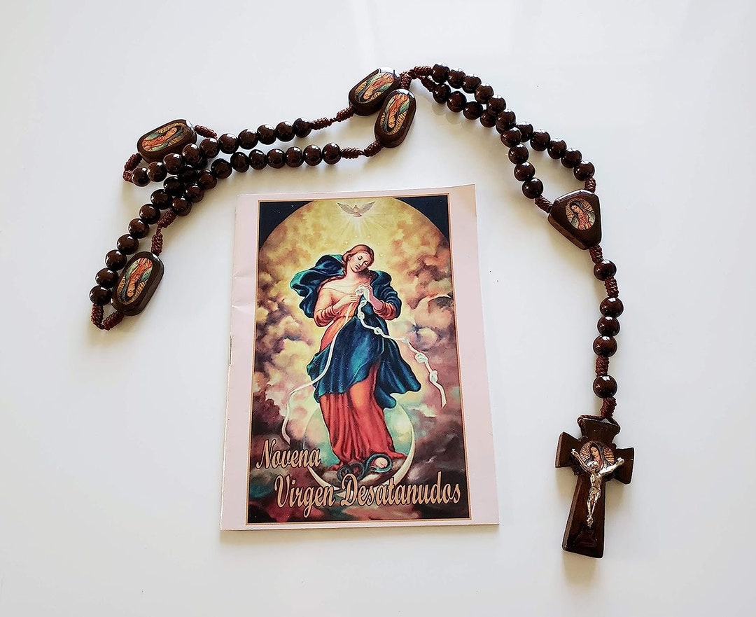 Novena a La Virgen Desatanudos Libro Con Rosario De Madera Set - Etsy