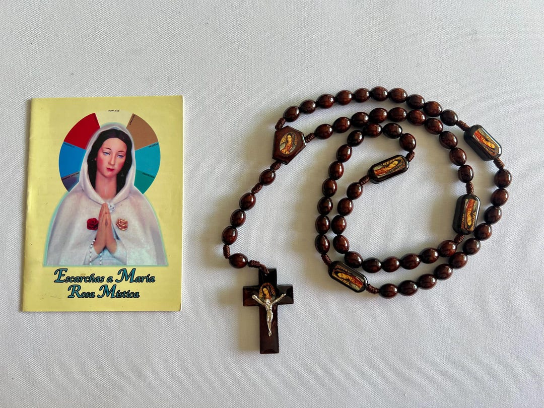 Set Para Rezo: "escarchas A Maria Rosa Mistica" Libro Y Rosario De La ...