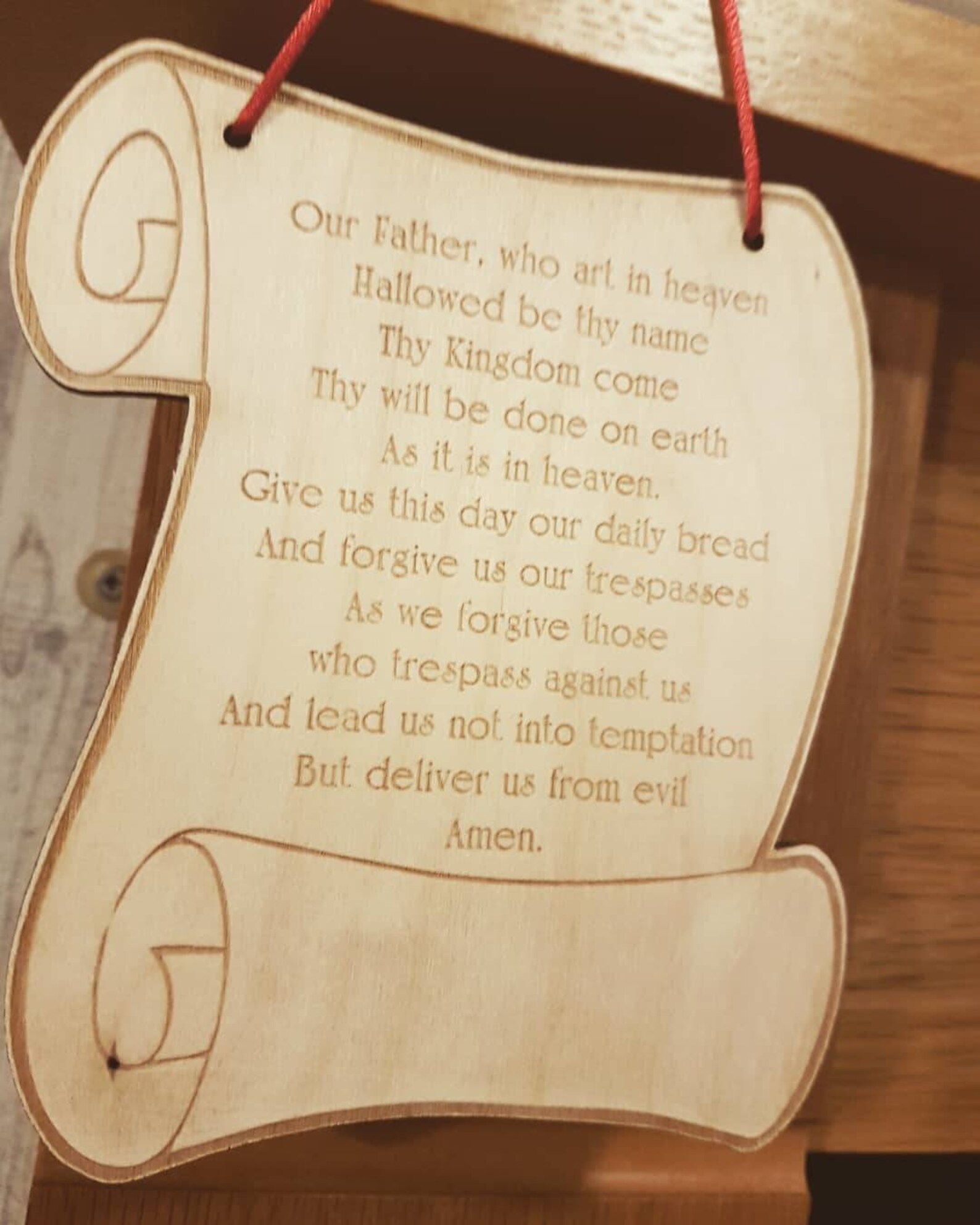 Our Lord's Prayer Wooden Plaque | Etsy