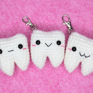 Tooth Keyhain- Crochet Tooth- Amigurumi Tooth- Dental- Gifts for ...
