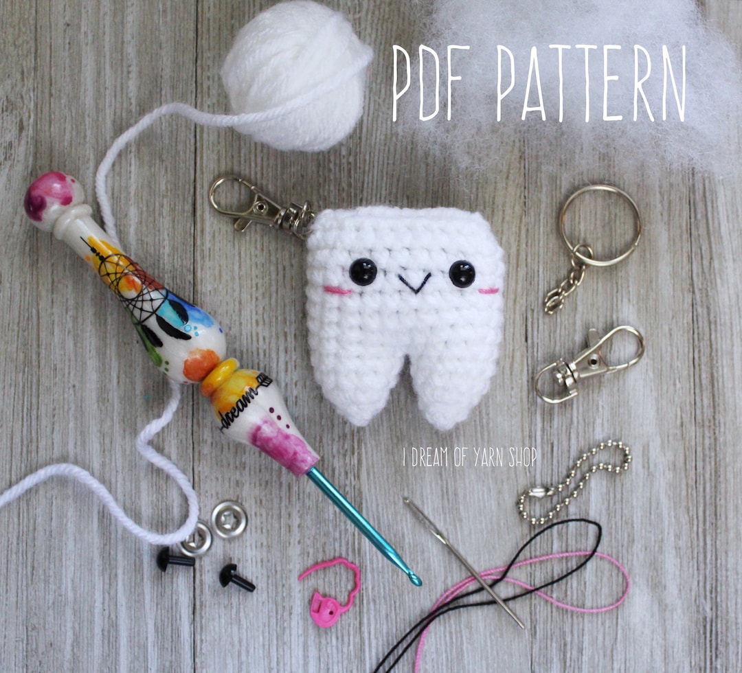 Amigurumi Tooth Crochet Pattern- PDF PATTERN ONLY- Crochet Tooth ...