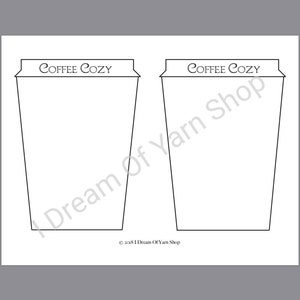 Classic Coffee Cozy Pattern- PDF PATTERN- Digital File ONLY- Crochet ...