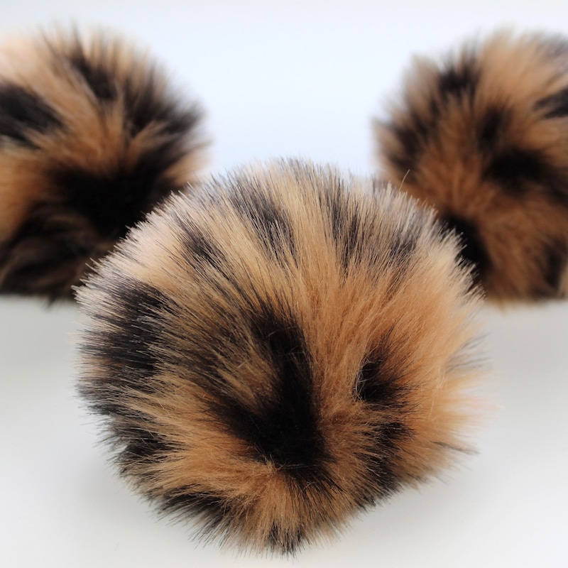 Leopard Faux Fur Pom - Etsy