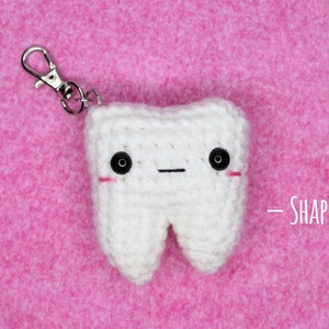 Tooth Keyhain- Crochet Tooth- Amigurumi Tooth- Dental- Gifts for ...