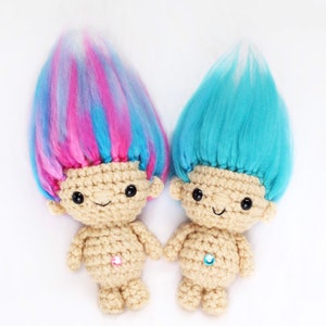 PATTERN BUNDLE- Mini and Regular Sized Troll Pattern- PDF Pattern Only ...