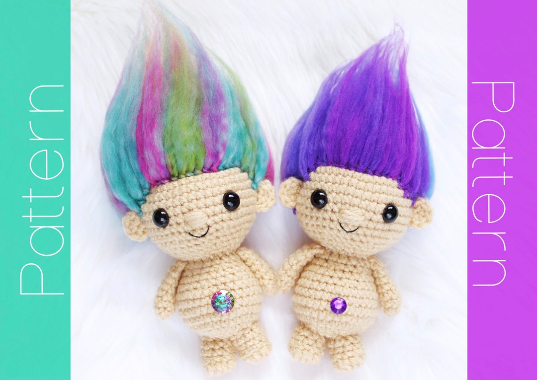 Amigurumi Troll Pattern- PDF PATTERN ONLY- Troll Pattern- Trolls ...