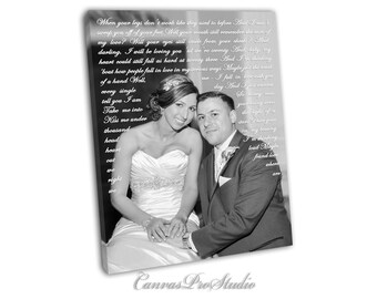 Photo with text Canvas print with text Personalized photo | Etsy