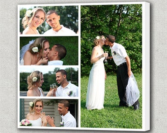 Canvas Photo Collage Gift Personalized Wedding Pictures Photo | Etsy