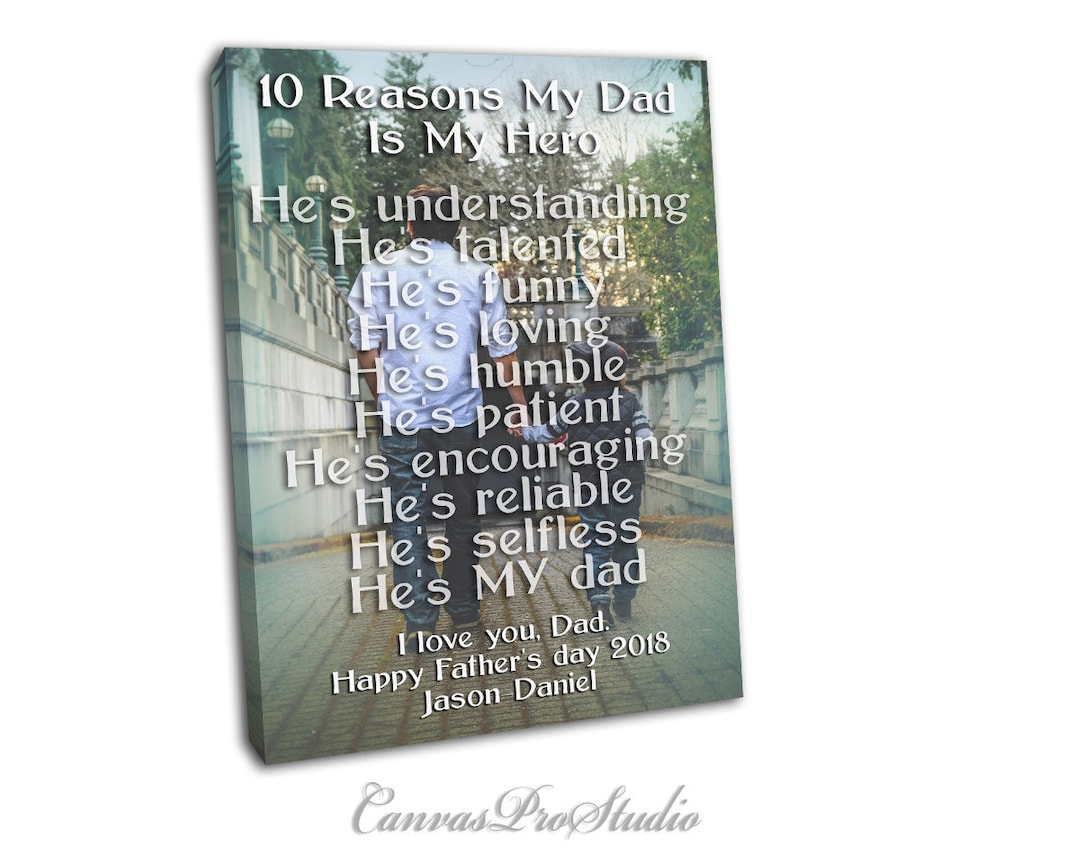 Custom Poem Print, Poem Print, Father's Day Poem, Poem About Father, 10 ...