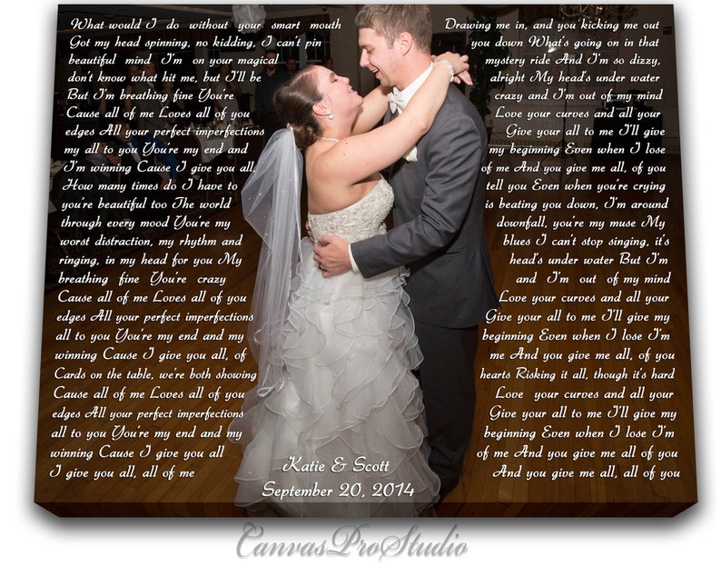 First dance Canvas Anniversary Gift Wedding First Dance | Etsy