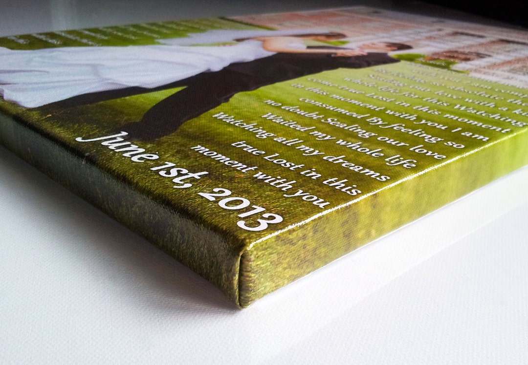 Personalized Canvas Print/ Gallery Wrapped/ Marriage Proposal /vows ...