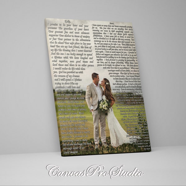 Vows on Canvas - Etsy
